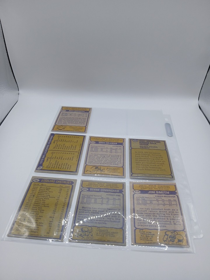 7 Card Lot 1979 TOPPS NFL Football Cards Walter Payton Earl Campbell ...