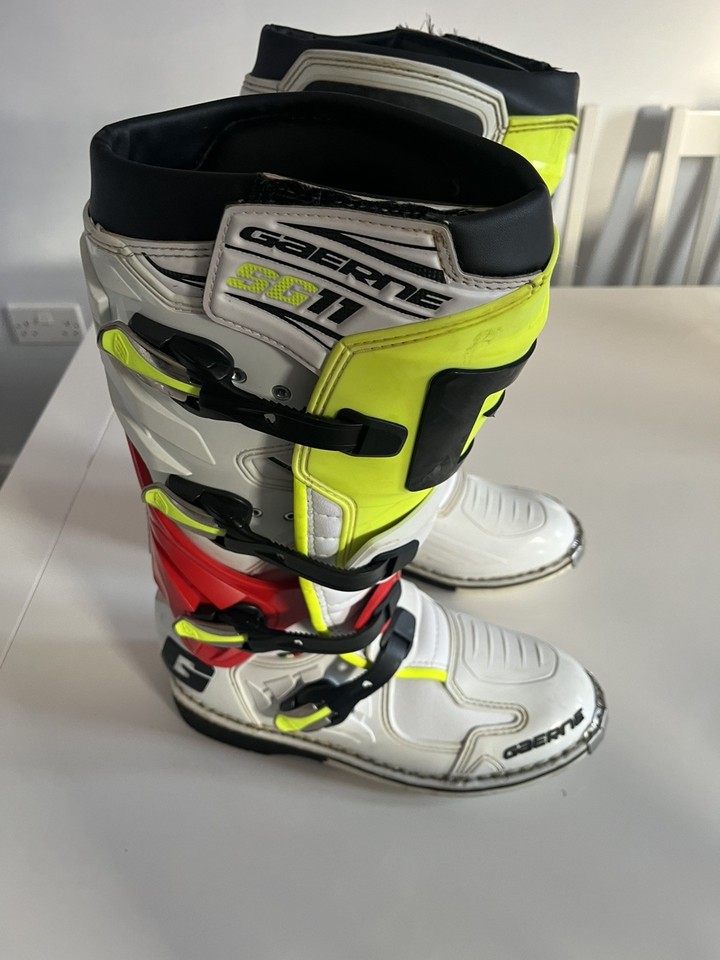 GAERNE SG11 MX BOOTS, MOTOCROSS, ENDURO, TRAIL & OFF ROAD only worn a ...