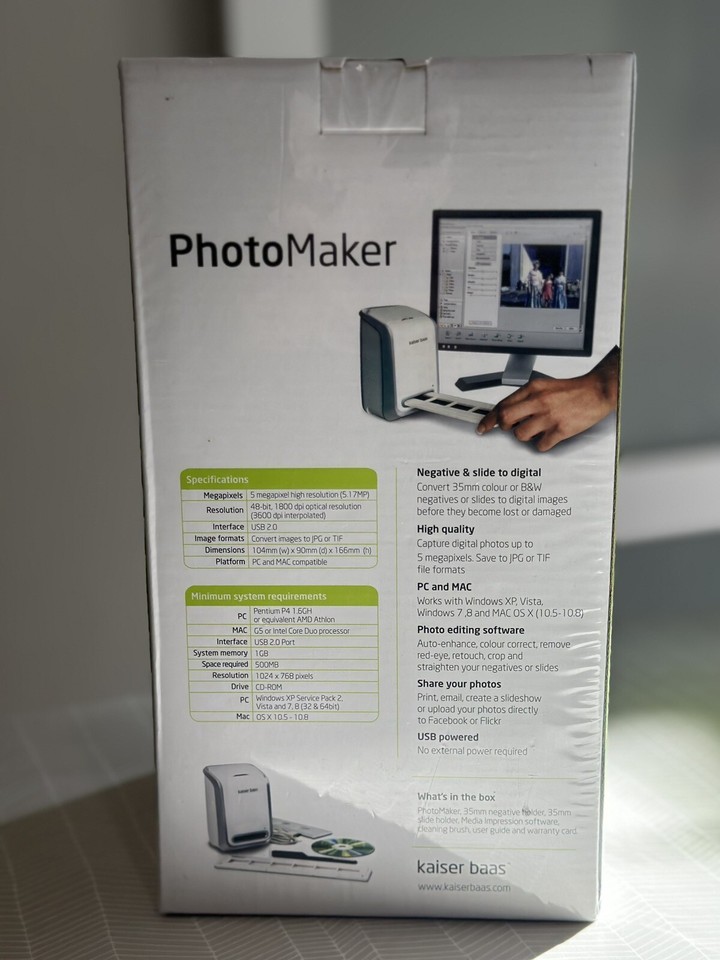 Kaiser Baas Photo Maker 35mm Slide USB Converts Slides to Digital ...
