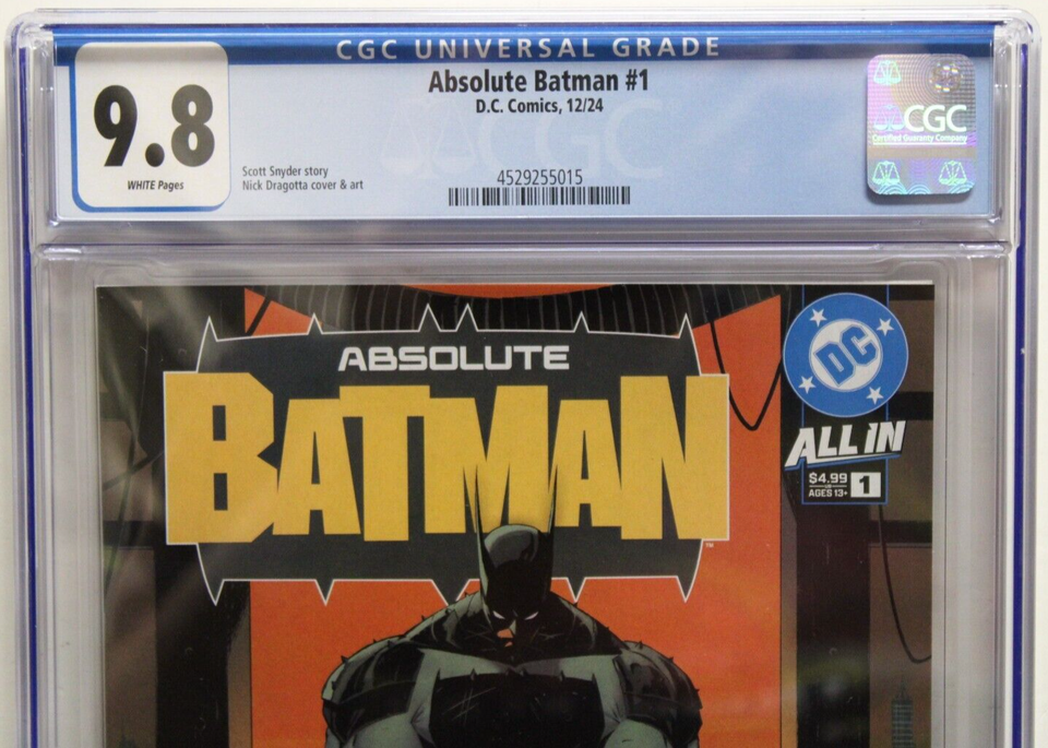 ABSOLUTE BATMAN #1 (2024) CGC 9.8, Alfred, Scott Snyder, Nick Dragotta ...