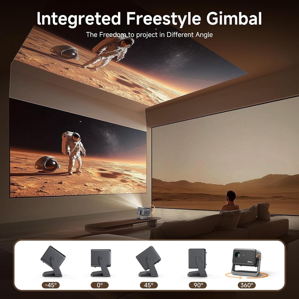 Isinbox WiFi Bluetooth Q8 Pro Smart Projector 1080P Full HD AutoFocus ...