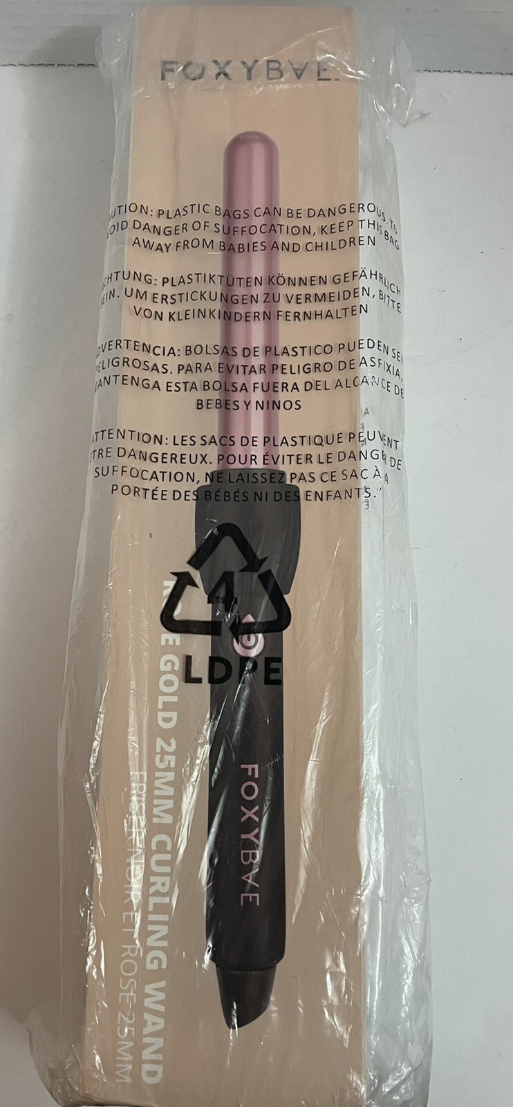 Foxybae Rose Gold 25mm Curling Wand/ New Open Box | eBay