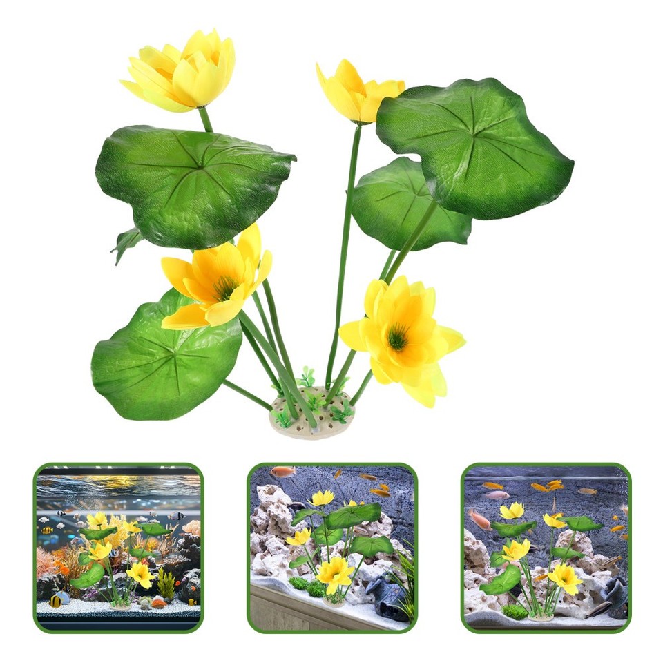 Artificial Aquarium Plants Realistic Fish Tank Landscaping Decoration ...