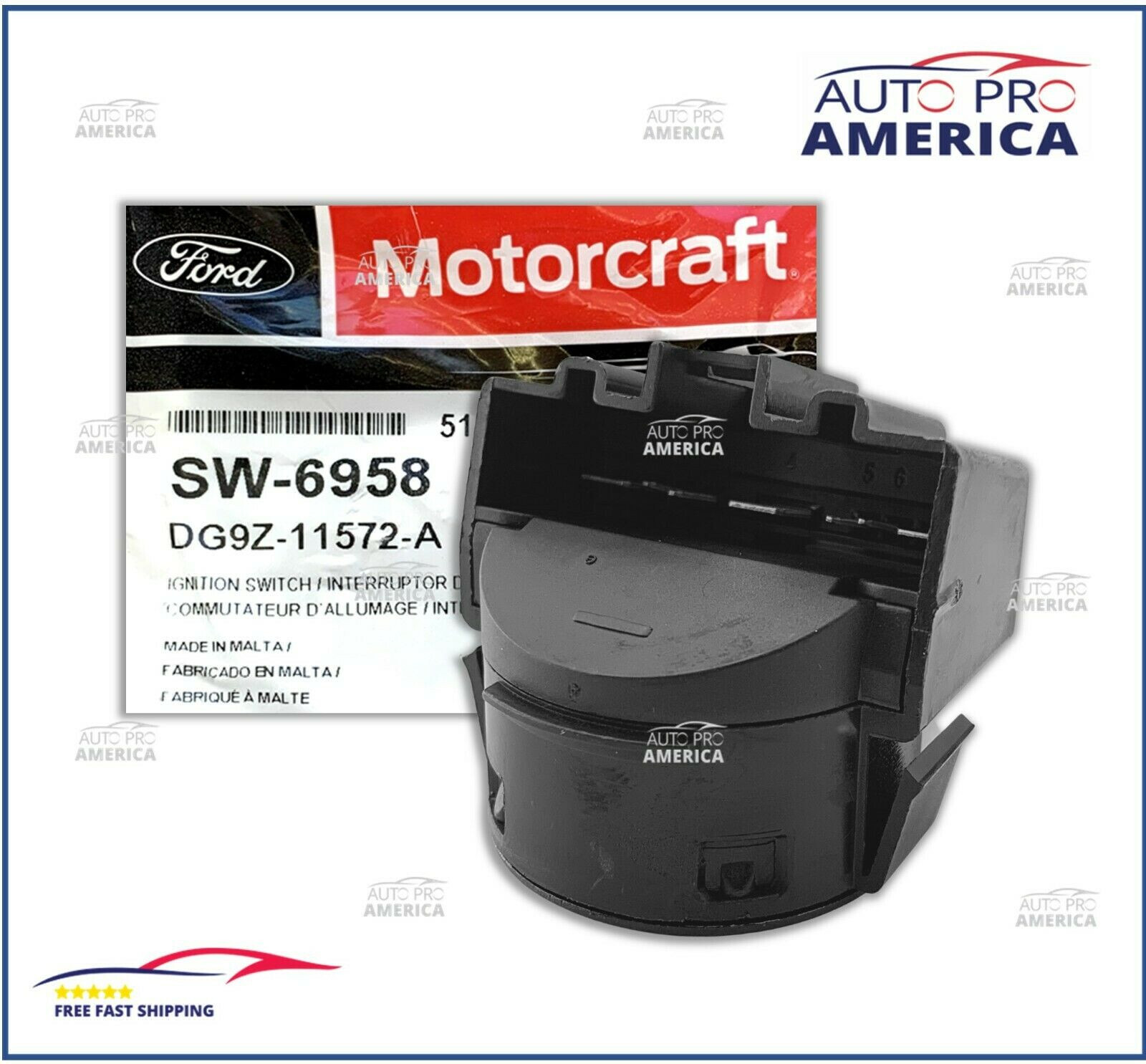 Ford Mustang F150 F250 F350 Explorer Escape Ignition Switch SW6958 OEM ...