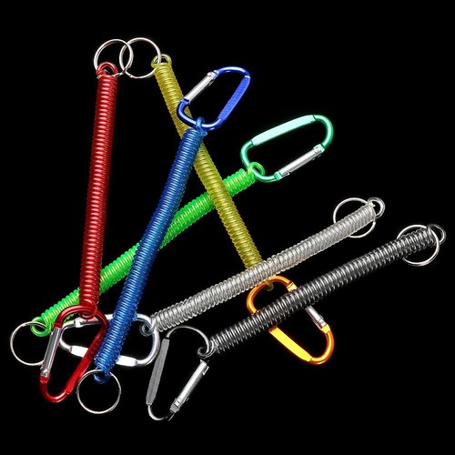 Anti-lost Phone Keychain Portable Fishing Lanyards Spring Elastic Rope ...