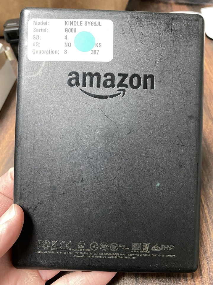 Kindle E-Reader (Model SY69JL) 2016 8th Generation 6" 4GB WiFi Black | eBay