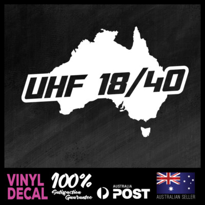 UHF 18/40 Stickers 211x140mm Lettering For Car Van 4x4 Jayco Caravan ...