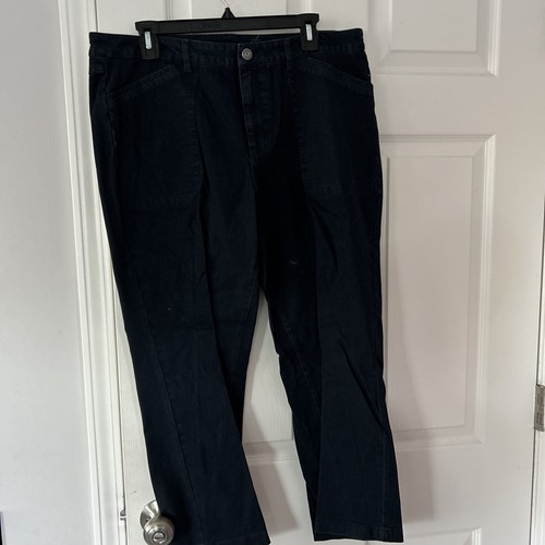 Women’s blue stretch pants deep pockets Isaac Mizrahi size 16 #1 | eBay