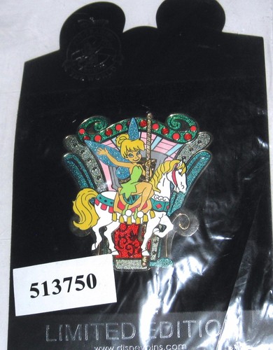 RARE LE125 Disney Pin Tink Tinker Bell Carousel Horse Ride World ...