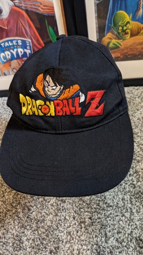 VTG Dragon Ball Z Cap Hat Anime Goku Adjustable Black Graphic Youth DBZ ...