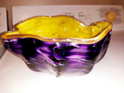 2008 Ryno Glass -Salado Glass Works- Custom Made Signed Colorful Bowl ...