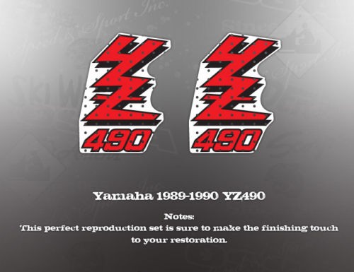 YAMAHA 1989-1990 YZ490 TANK SHROUD DECALS GRAPHICS 'WICKED TOUGH' | eBay