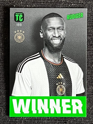 WINNER CARD PANINI TOP CLASS 2024 FOOT ANTONIO RUDIGER GERMANY # 193 ...