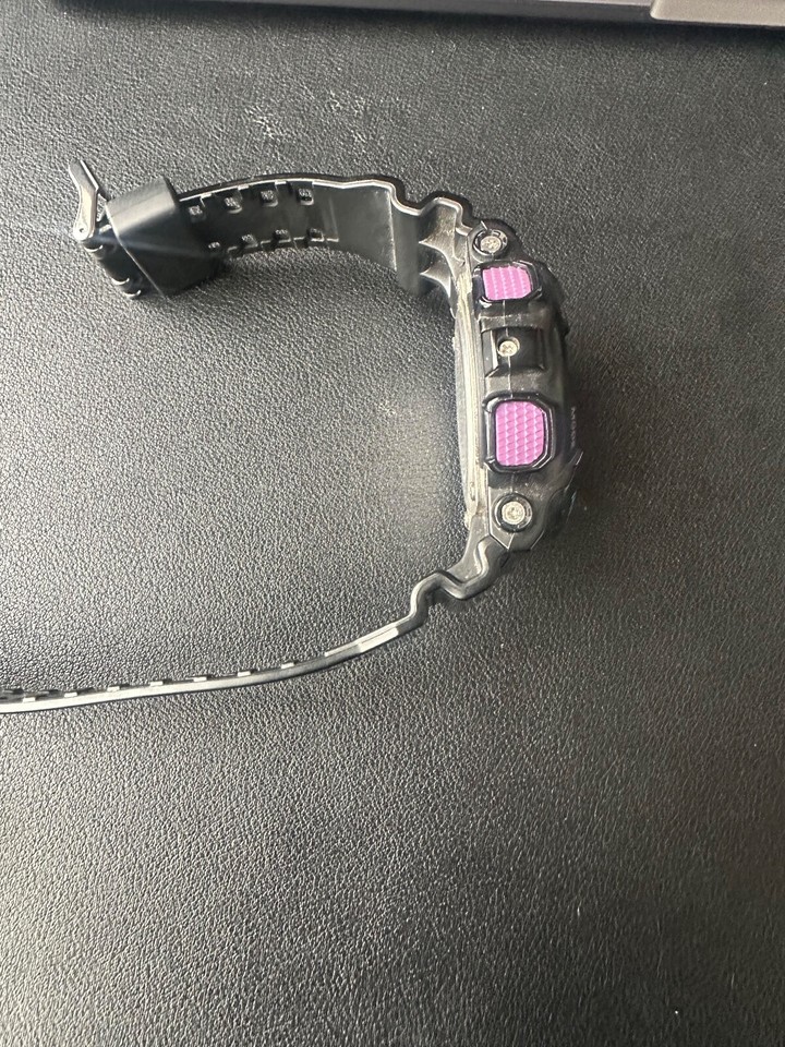 G-Shock Casio Watch GA110-HC Black w Purple/blue Face With Box | eBay