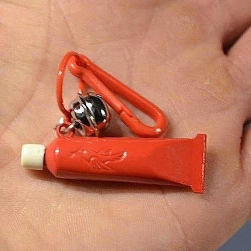 VTG 80's Plastic Clip On Charm with Bell For Charms Necklace Tube of ...