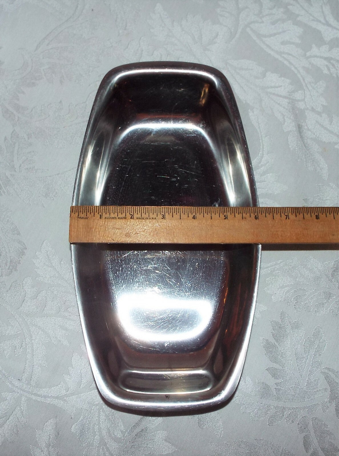 STAINLESS STEEL RECTANGULAR BOWL, Versatile Serving Dish Platter 11 1/4 ...