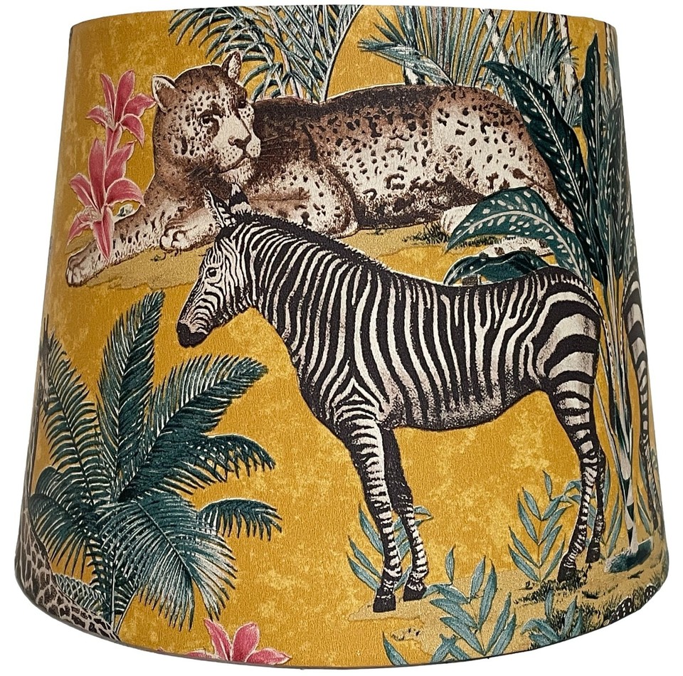 Jungle Animals Safari Lampshade Light Shade Zebra Leopard Bedroom ...