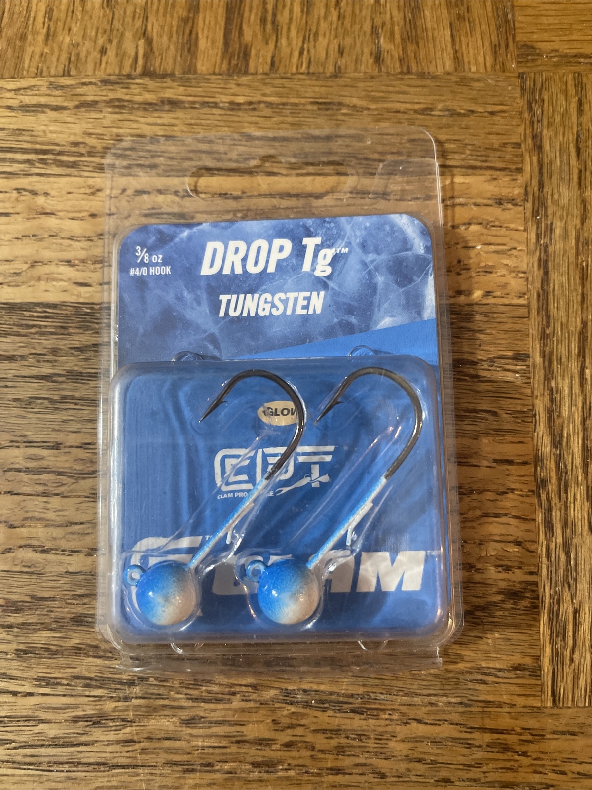 Clam Drop Tg Tungsten Jig - 3/8 oz. - Glow Blue - 2 Packs of 2 4 Jigs ...