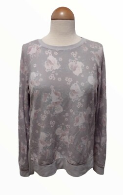 Grayson Threads Gray Pink Rose, Soft Long Sleeve Top SZ L | eBay