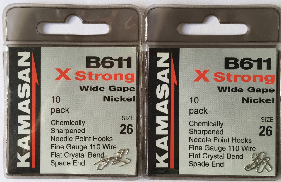 KAMASAN B611 & B711 X-STRONG SPADE END HOOKS (all patterns and sizes ...