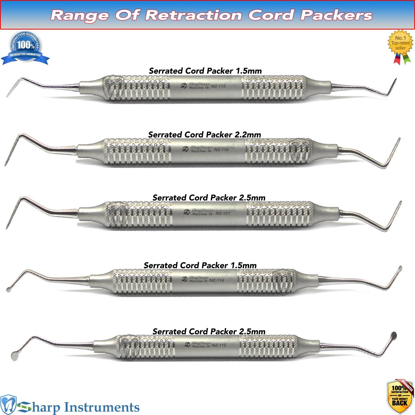 Dental Gingival Cord Packer Atraumatic Placement Cord Packers Dentist ...