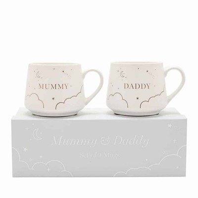 Bambino Mummy Daddy Mugs Newborn New Parents Cups Baby Shower Gift Set ...