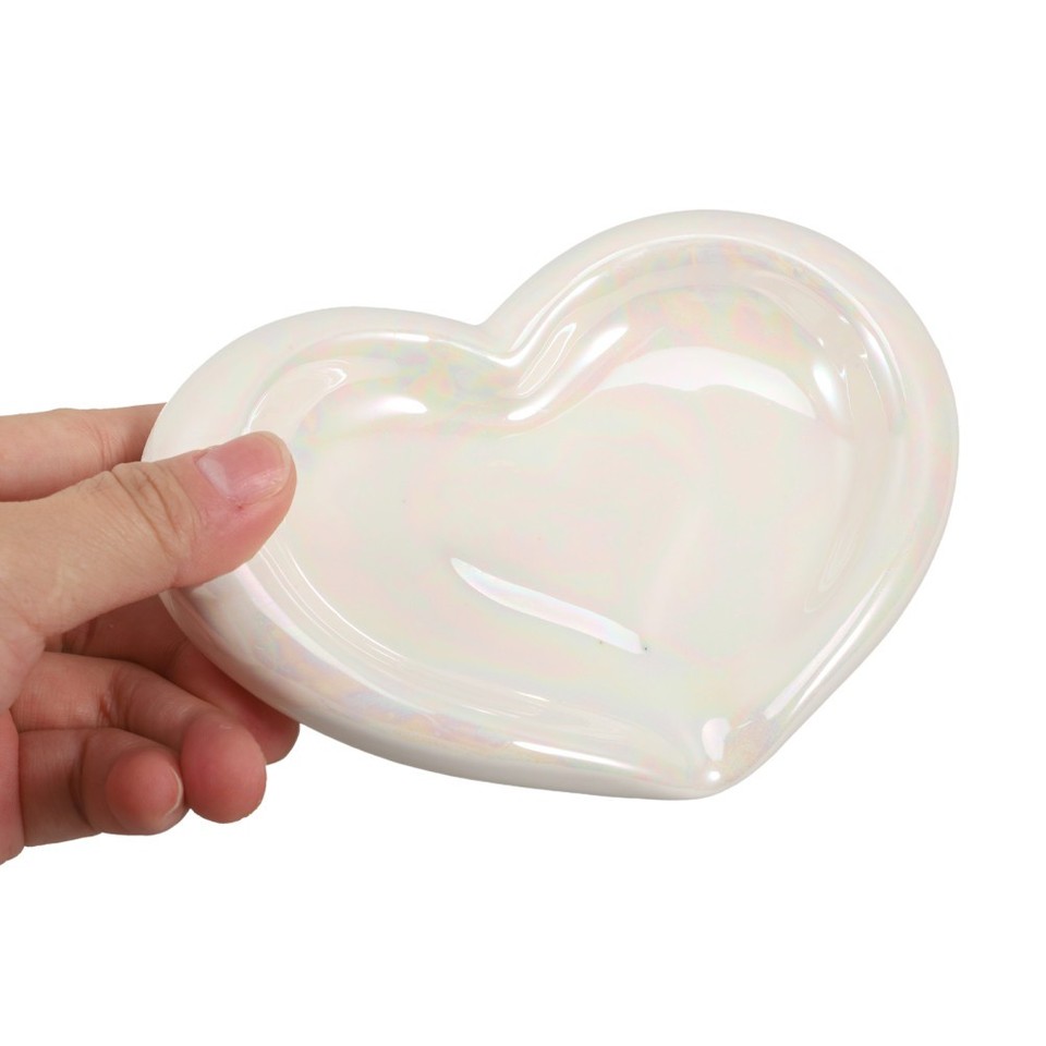Creative Heart Soap Dish Ceramic Soap Holder Heart Shaped Soap Plate ...