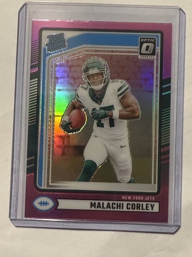 2024 Donruss NFL Malachi Corley Pink Optic Rated Rookie Card #333 NY ...