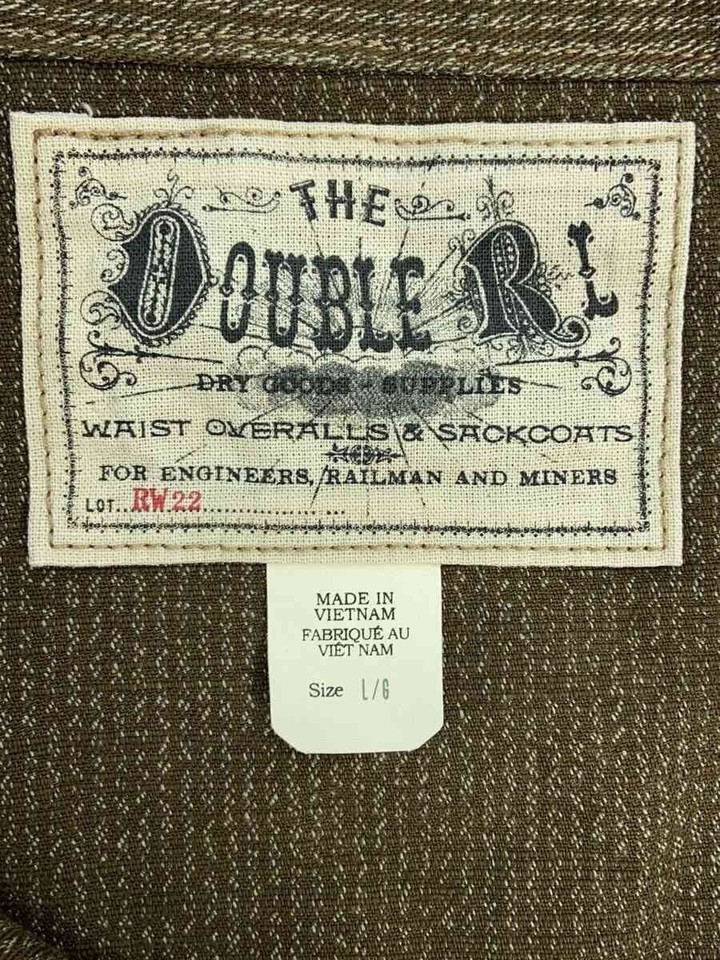 RRL Ralph Lauren Stripe Twill Utility Jacket Cotton Khaki Size L | eBay