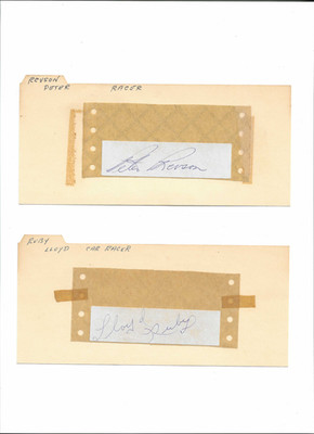 (2) Vintage Race Car Drivers Cut Autos on Avery Labels, Different and ...