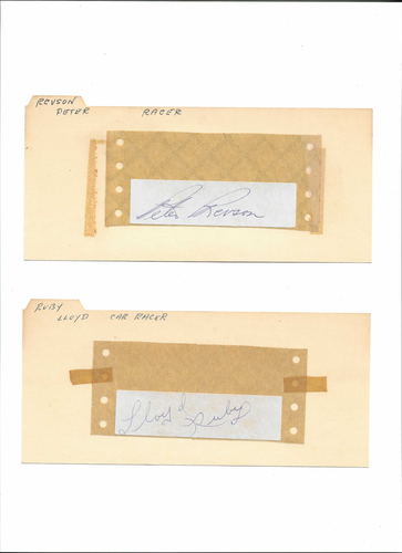 (2) Vintage Race Car Drivers Cut Autos on Avery Labels, Different and ...