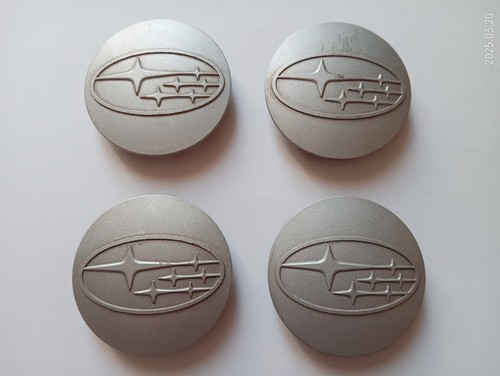 4x SUBARU Wheel Center Cap Hub Cover 28821SA030 Gray Forester Legacy ...