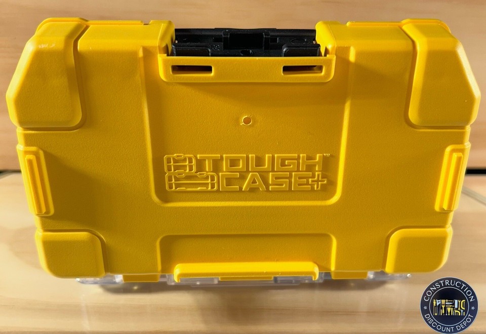 2 each Dewalt ToughCase Clear Top/Yellow bottom Storage Case w/bit ...