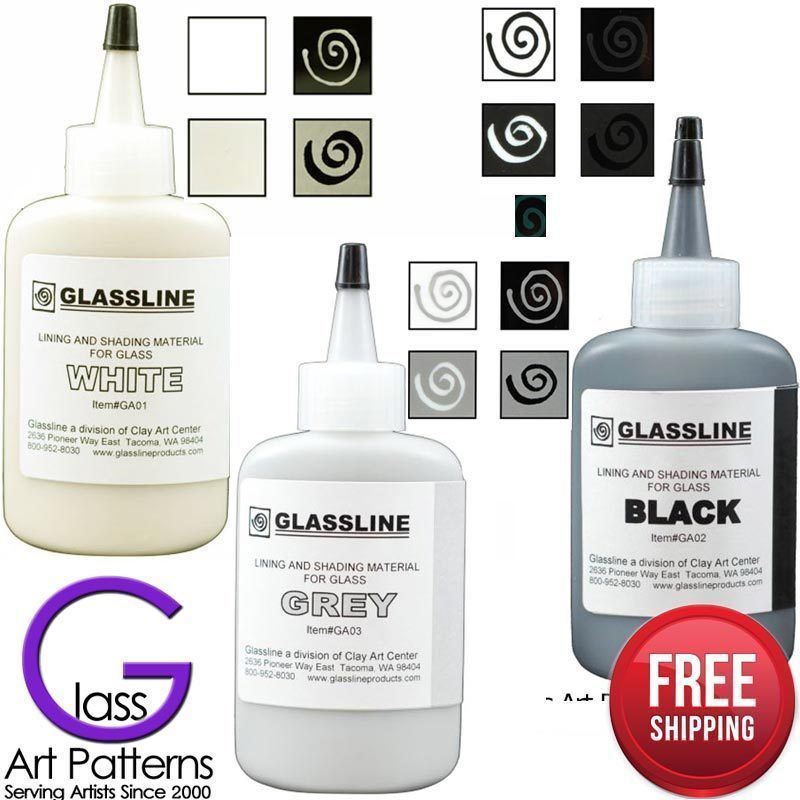 Glassline Pens Glass Paint 2 OZ Bottles Fusing Supplies 28 Colors Fused ...