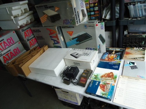 Large Lot of Vintage Atari Computer Cartridges, System Boxes ...