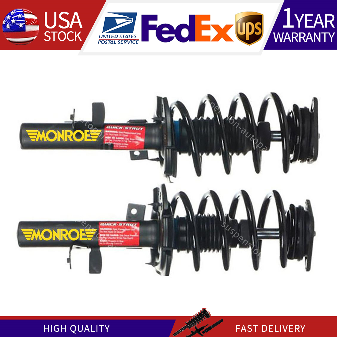 Front Shocks Struts For Ford Transit Connect 1.6L 2018 2017 2016 2015 ...
