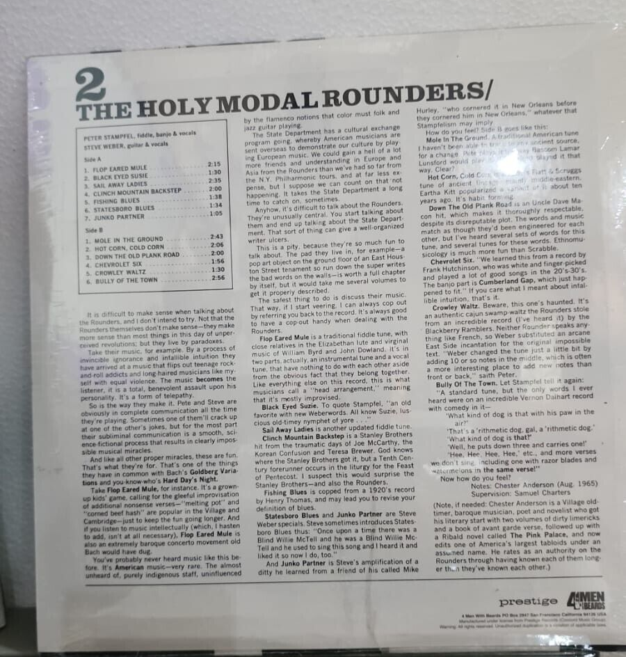 THE HOLY MODAL ROUNDERS/2 180 Gram Vinyl 646315118414| eBay