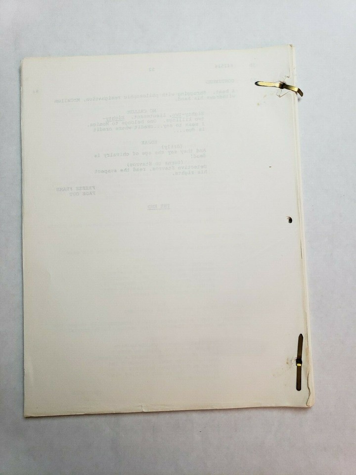 KOJAK / Jack Laird 1975 TV Script, TELLY SAVALAS crime boss "Justice ...