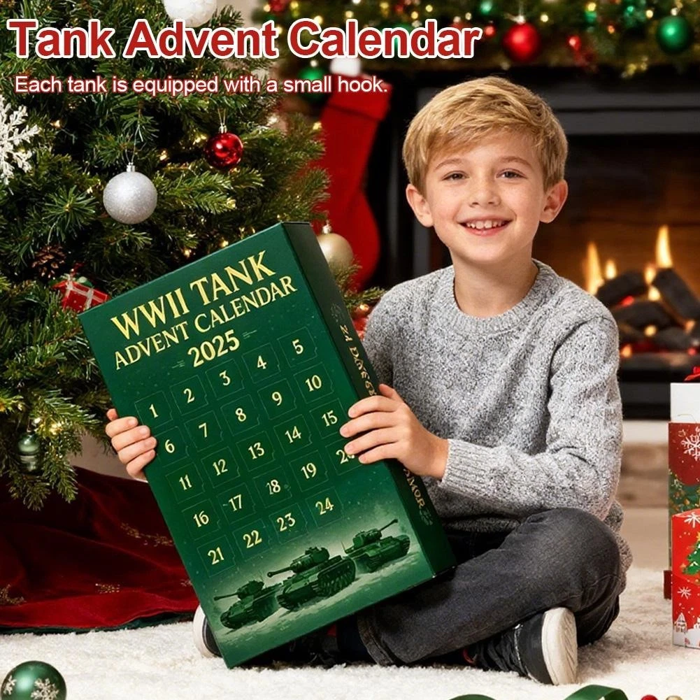 WWII Tank Advent Calendar 2025 – 2D Acrylic Ornament - 24 Days ...