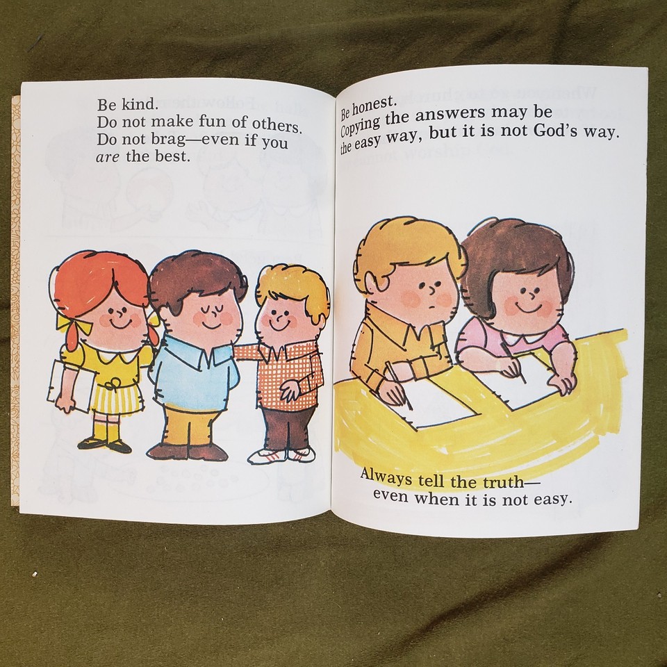 A Happy Day Book Lot of 2 Vintage Children's Christian Values God Jesus ...