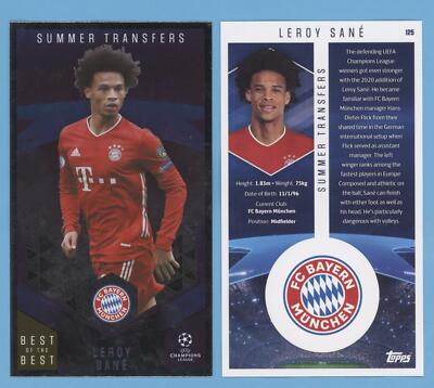 Leroy Sane 2020-21 Topps Best Of The Best FOIL TRANSFERS Supersized ...