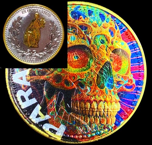 Paranoid John Wick Silver Ounce Crimson Skull 1oz Keanu Reeves 24K Gold ...