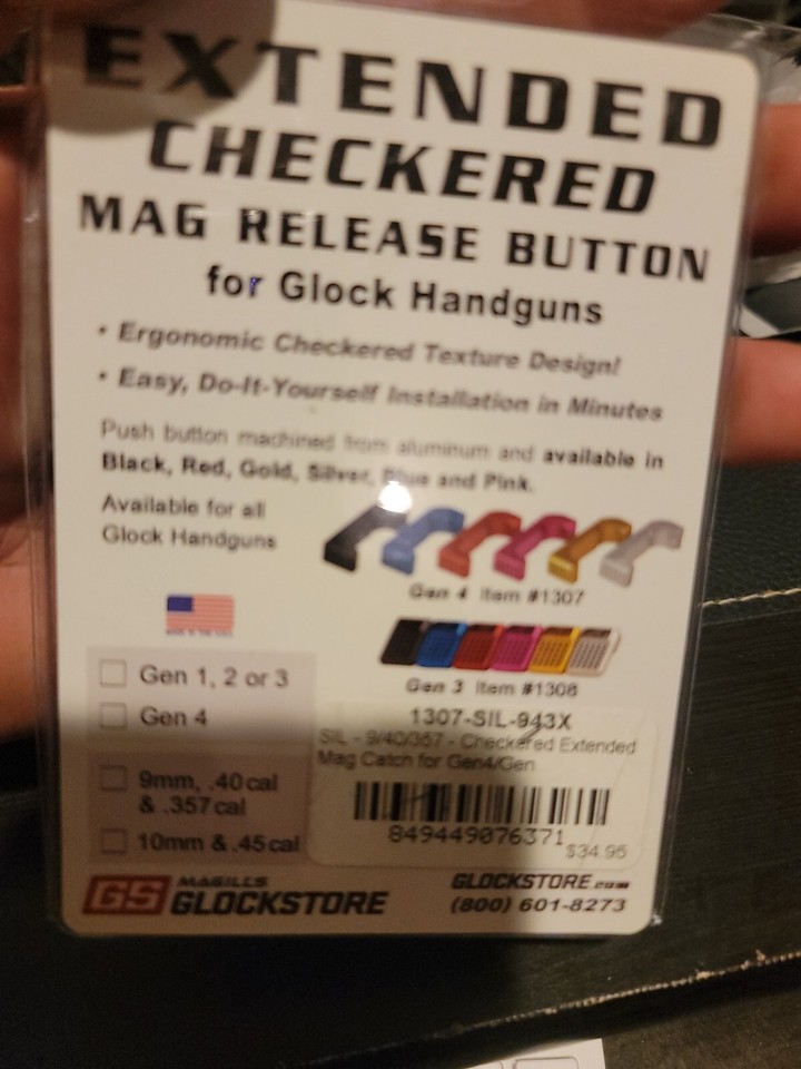 CHECKERED EXTENDED MAG CATCH FITS GEN4/GEN5 FOR GLOCKS | eBay