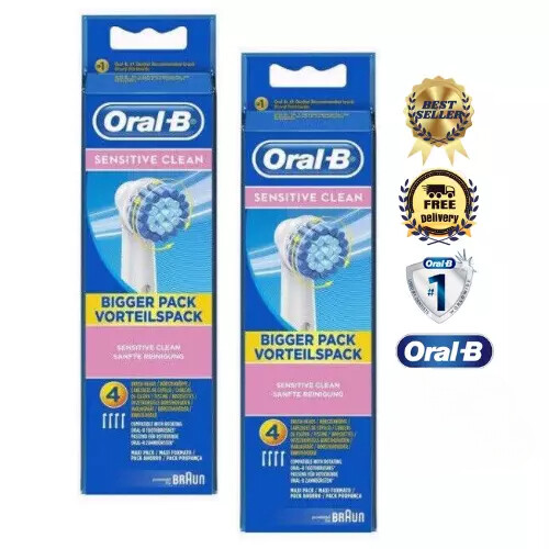 Sensitive Clean Electric Toothbrush Replacement Brush Heads White 2*4 ...