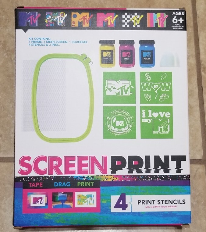 MTV Screen Printing DIY Kit (4 Print MTV Logo Stencils Included) | eBay