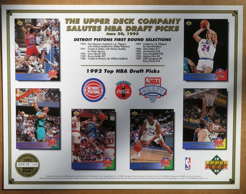 NBA 1992 Draft Sheet - Detroit, Michigan: Shaq + Alonzo Mourning , more ...