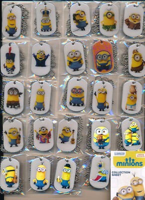 MINIONS THE MOVIE DOG TAG'S SET OF (24) FROM 2015 | eBay