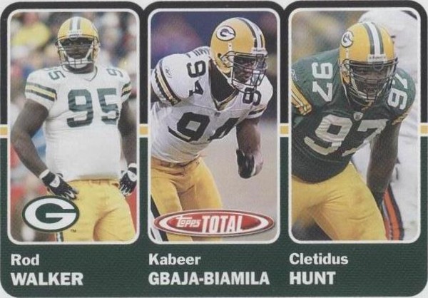 2003 Topps Total - #342 Kabeer Gbaja-Biamila, Cletidus Hunt, Rod Walker ...