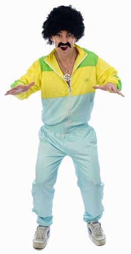 1980s 80s Shell Suit Scouser Rapper Stag Funny Fancy Dress Costume NEW ...