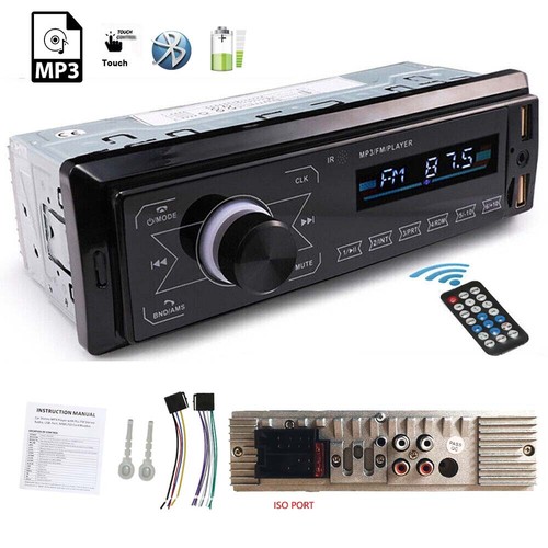Single 1Din Car Stereo Radio Touch Screen In-Dash Bluetooth FM USB TF ...